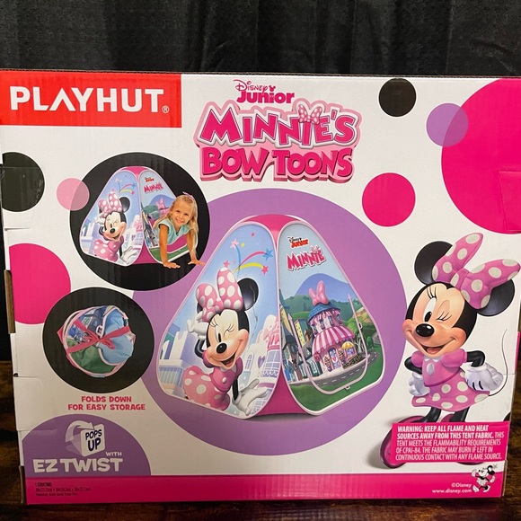 Disney | Toys | Play Hut Disney Junior Minnies Bow Toons Pop Up Tent ...